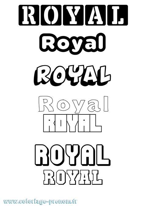 Coloriage Du Pr Nom Royal Imprimer Ou T L Charger Facilement