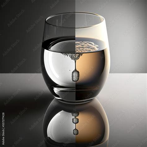 Glass Half Full Glass Half Empty Stock Illustration Adobe Stock