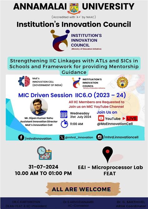 Au Iic On Linkedin Mic Driven Session Iic 6 0 Strengthenening Iic Linkages With Atls And…
