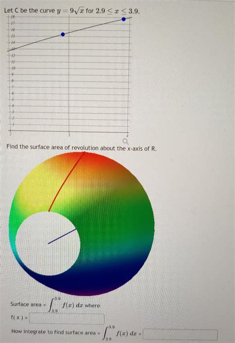 Solved Let C Be The Curve Y 9x For 2 9 Chegg Com