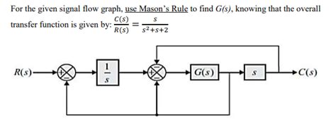 solved for the given signal flow graph use mason s rule to