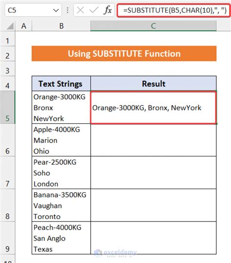How To Replace Line Break With Comma In Excel 3 Ways Exceldemy
