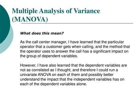 PPT Analysis Of Variance Multivariate Analysis Of Variance PowerPoint Presentation ID 9535693