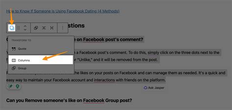 How To Convert From Container To Column In Wordpress 2 Methods Kwebby