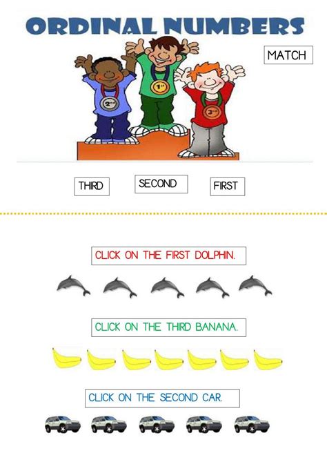 Ordinals Numbers 1st2nd3rd Worksheet Live Worksheets Worksheets Library