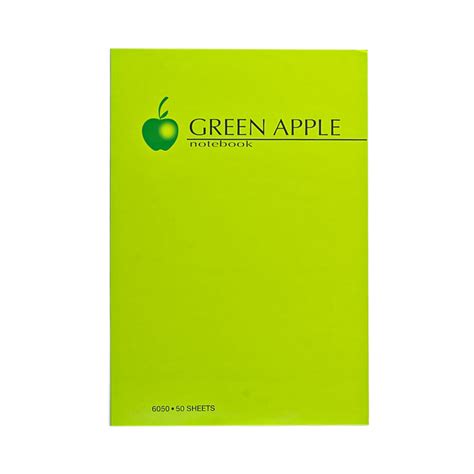 Green Apple Notebook Padded 50 Leaves