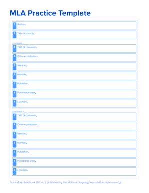 Fillable Online MLA Practice Template Fax Email Print PdfFiller