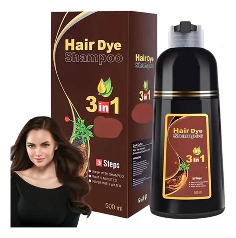 Champú Color Café Oscuro 3 En 1 Champú Herbal For Cabello Cuotas Sin