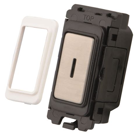 A DP Grid Module Way Key Switch Brushed Stainless Steel M Electrical