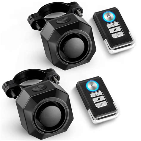 Wsdcam Usb Rechargeable Bike Alarm With Remote 110db Loud Wireless Anti Theft Vibration Motion