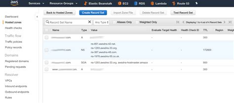Nameserver Dns Name Not Resolving After Transfer To Route53 Server