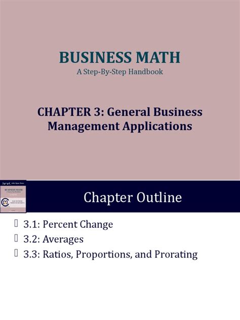 Olivier Business Math Chapter 3 Unit 2 Pdf Ratio Creative Commons
