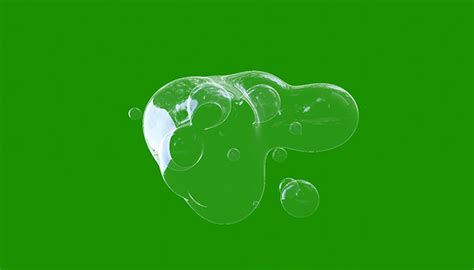 فوتیج پرده سبز انیمیشن سه بعدی حباب های صابون شناور، استوک ویدیو