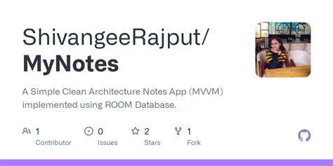 GitHub ShivangeeRajput MyNotes A Simple Clean Architecture Notes App