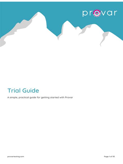Provar Trial Guide Pdf Screenshot Computing