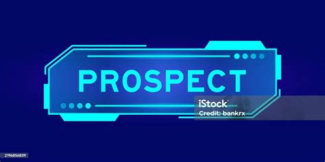 파란색 배경의 사용자 인터페이스 화면에 단어 전망이 있는 미래 지향적인 Hud 배너 결정에 대한 스톡 벡터 아트 및 기타 이미지 결정 경쟁 고객 Istock