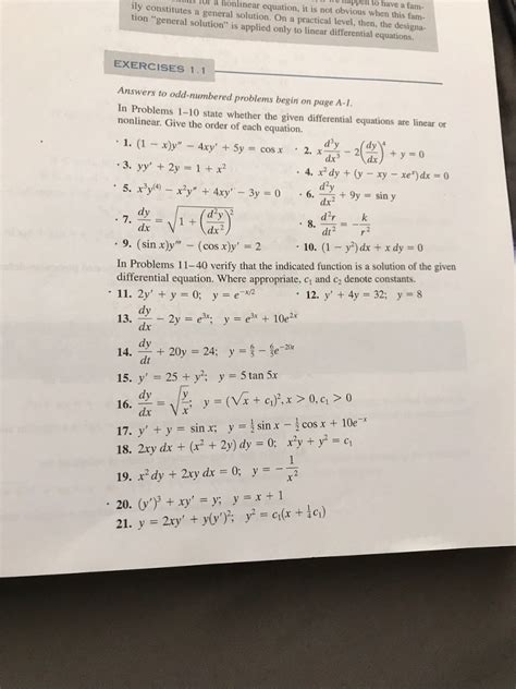 Solved The Given Differential Equations Are Linear Or
