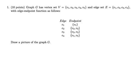 Solved Texts 1 10 Points Graph G Has Vertex Set V V1 V2 V3 V4