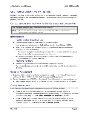 Fillable Online SECTION C COGNITIVE PATTERNS Fax Email Print PdfFiller