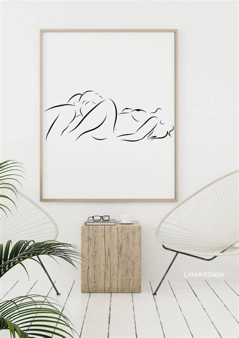 Minimalist Oral Sex Erotic Line Art Oral Sex Art Sensual Line Art Abstract Couple Couple