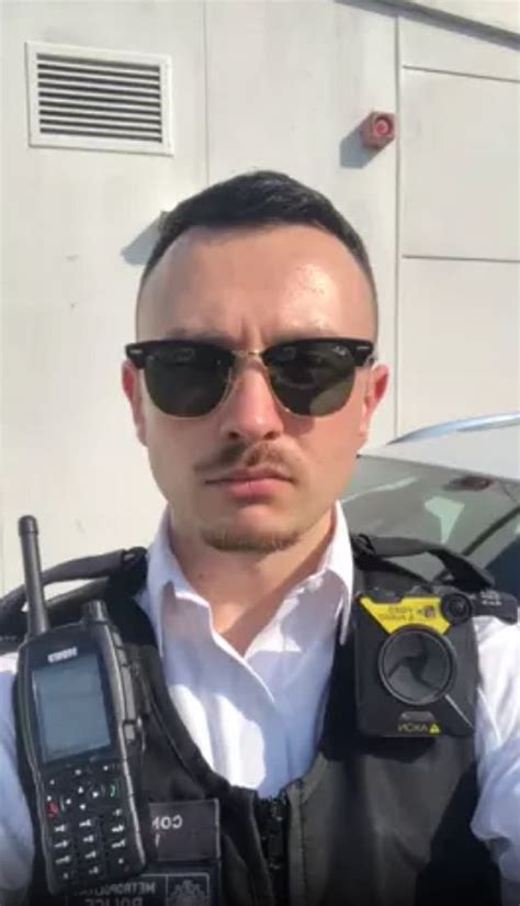 Female Met Police Officer In Tiktok Video Striking Poses And Displaying