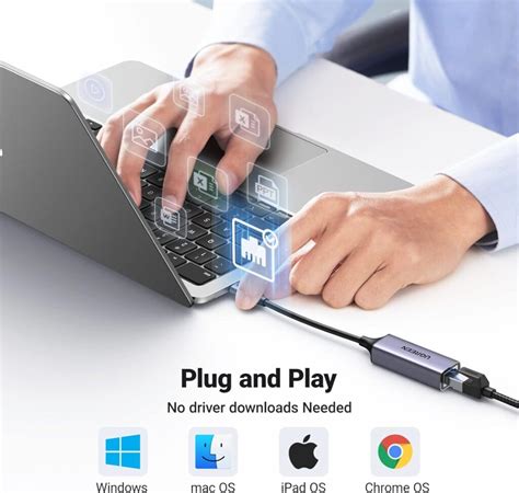 Ugreen Usb C To Ethernet Adapter Gigabit Rj To Usb Type C Thunderbolt Ethernet