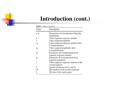 Ppt A Dynamic Caching Algorithm Based On Internal Popularity Distribution Of Streaming Media