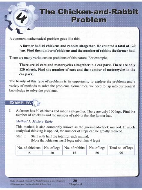 Chapter 4 The Chicken And Rabbit Problem Pdf