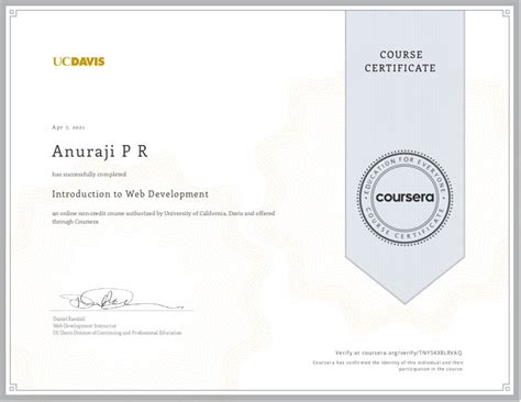 Anuraji P R On Linkedin Courseraweb Development