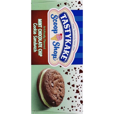 Tastykake Cookie Sandwich Mint Chocolate Chip 8 Pack Same Day