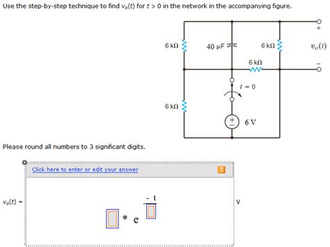 Solved Use The Step By Step Technique To Find Vo T For T Chegg Com