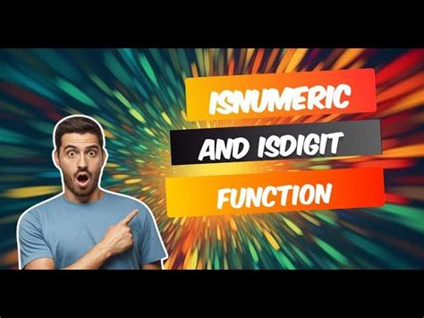 Isnumeric Isdigit String Function In Python Himanshu Dhaka