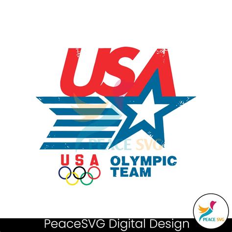 Vintage Usa Olympic Team Paris Svg Clipart Peace Svg