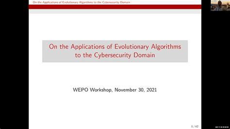 Underline On The Applications Of Evolutionary Algorithms To The Cybersecurity Domain