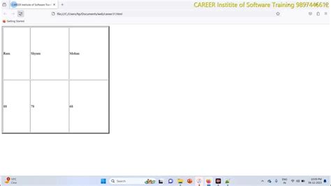 Height And Width Of Table Computerknowledge Olevel Html Webdevelopment Shortsfeed