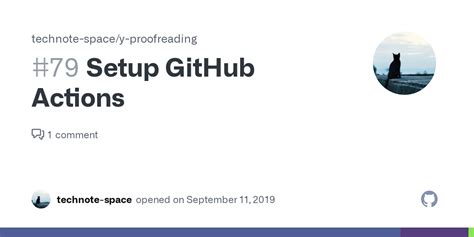 Setup GitHub Actions Issue 79 Technote Space Y Proofreading GitHub