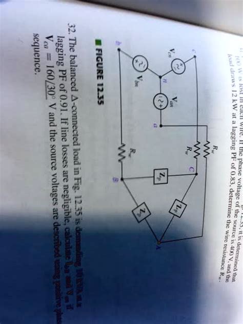 Solved A Draw The 3 Phase Circuit Showing The Source And Both Loads B Convert The Delta Per
