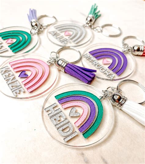 Personalized Name Keychain Custom Name Tag Backpack Keychain Acrylic