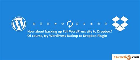 How About Backing Up Full Wordpress Site To Dropbox Of Course Try