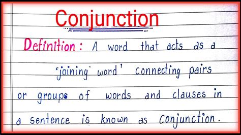 Conjunction Grammar Definition Conjunction Grammar Definition