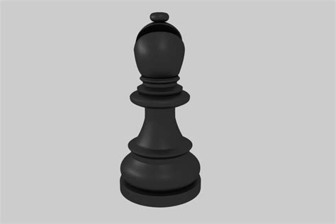 체스 조각 비숍 블랙 3d 모델 2 Fbx Blend Obj 3ds Dae Stl Free3d