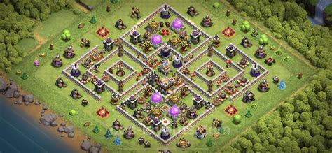 Farming Base Th11 With Link Hybrid Anti Air Electro Dragon Clash