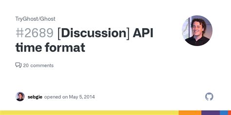 Discussion Api Time Format · Issue 2689 · Tryghostghost · Github