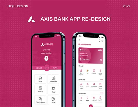 Axis Bank Mobile App Redesign Behance