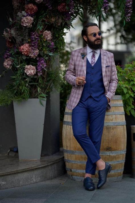 Aysoti Xelawley Burgundy Slim Fit Plaid Suit Aysotiman