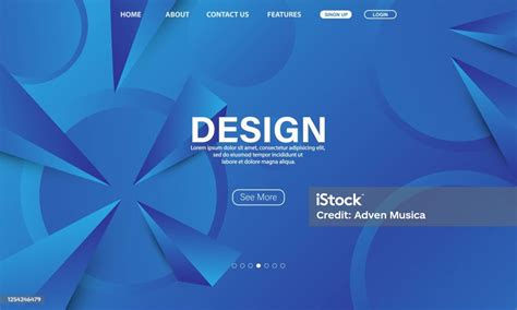 배경 디자인을 방해합니다 방문 페이지 템플릿입니다 최소한의 기하학적 배경 동적 모양 컴포지션 0명에 대한 스톡 벡터 아트 및 기타 이미지 Istock