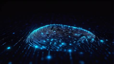 Premium Photo Digital Identity Guardian Generative Ai Image Of Futuristic Fingerprints