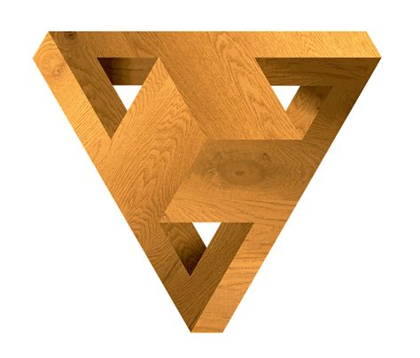 Download Impossible Triangle Oak 3d Royalty Free Stock Illustration
