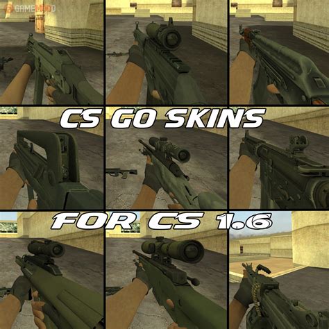 CS GO Skins Pack For CS 1 6 Update 1 CS 1 6 Skins Weapons Weapon Packs GAMEMODD