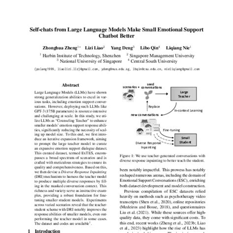Self Chats From Large Language Models Make Small Emotional Support Chatbot Better Acl Anthology